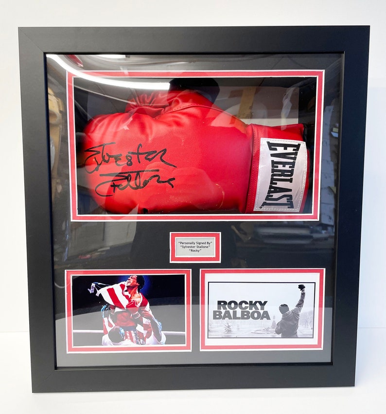 Boxing Glove Display Case, 5-inch Deep Black Frame, Photo & Plaque ...