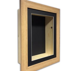 4" (101mm) Extra Very Deep 3D Box Frame With Black Mount and Black ...