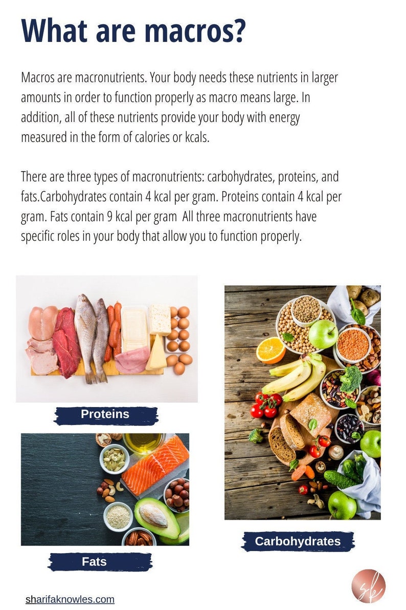 Calculating Your Macronutrients 101 Guide - Etsy