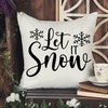 Christmas Cottage Snow Woods Holiday Winter Square Pillow - Indoor ...