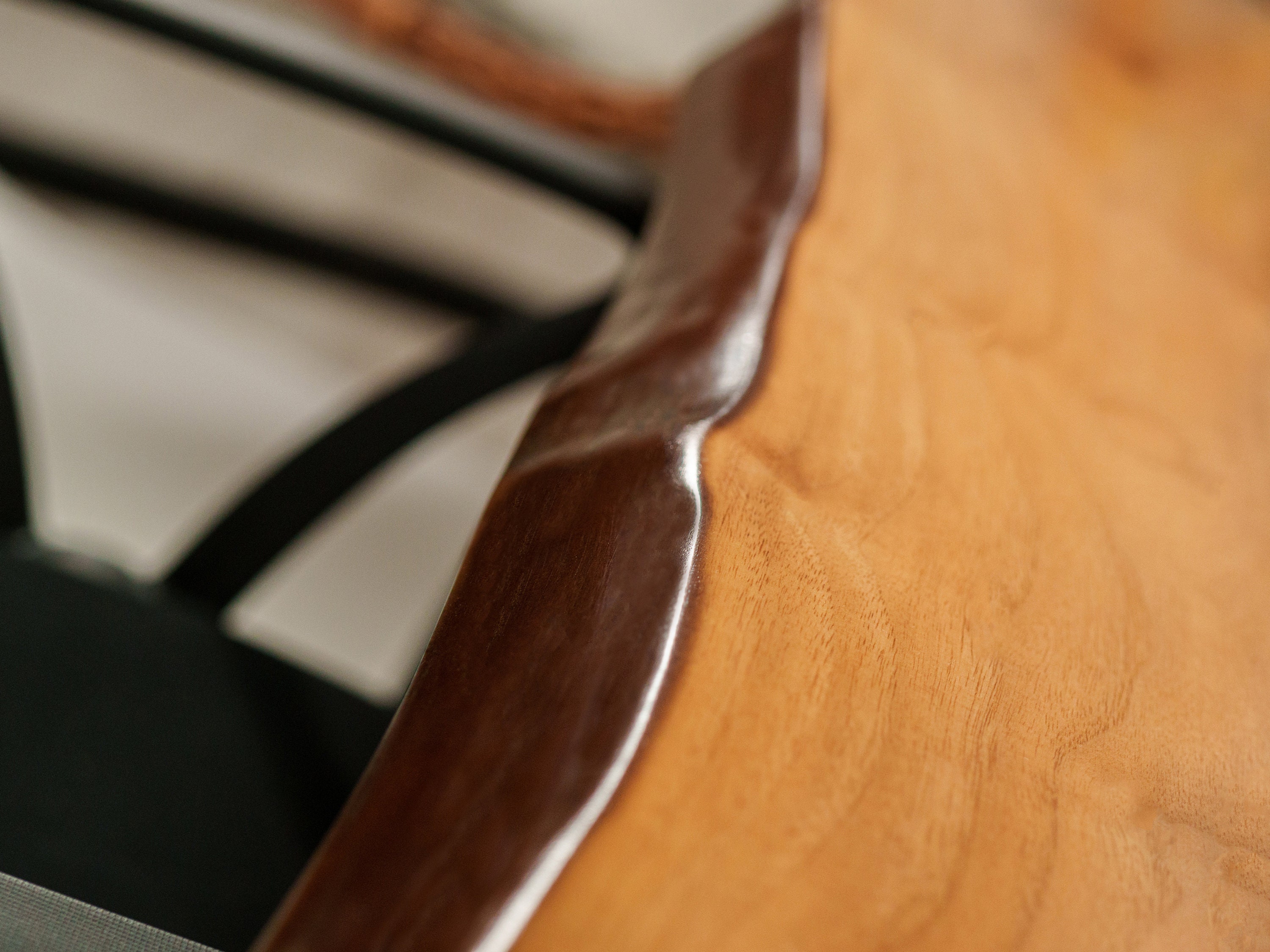 Live Edge Walnut Solid Wood Desk, Natural Computer Desk, Standing ...