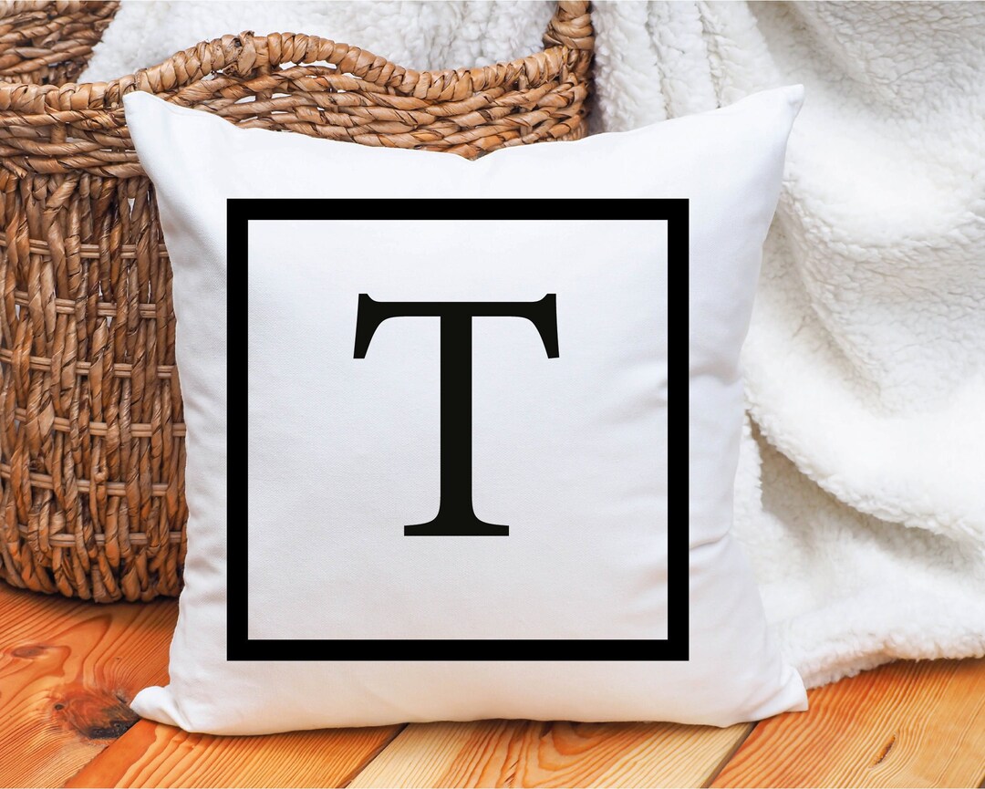 Monogrammed Pillow, Personalized Monogram Pillow, Custom Pillow Cover ...