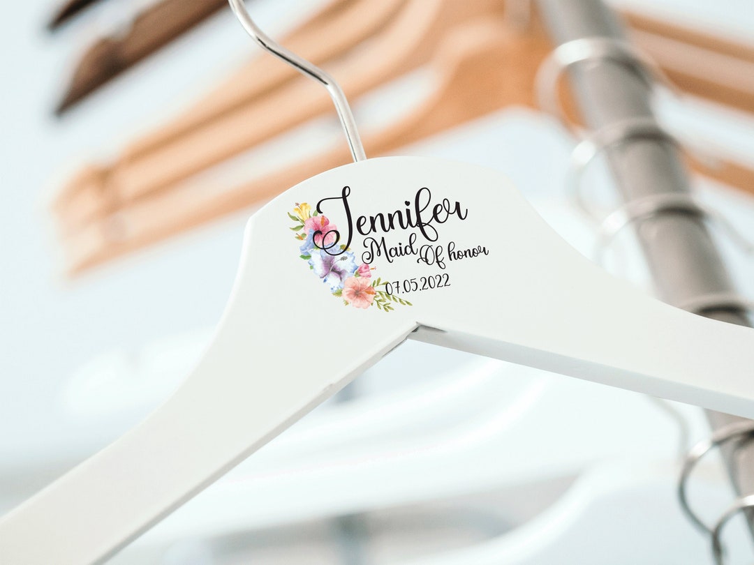 Custom Bridal Party Hangers, Bridesmaid Hangers, Personalized Bridal ...