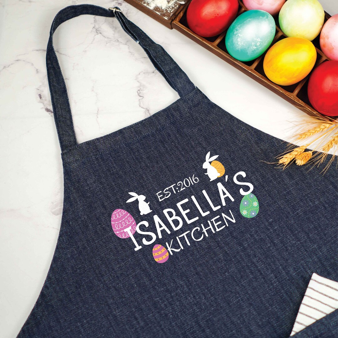 Personalized Easter Bunny Apron, Spring Cooking Apron, Holiday Baking ...