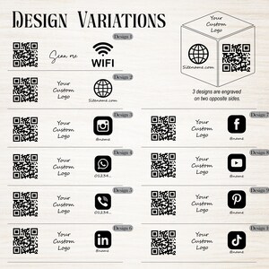 Wooden Custom Logo QR Code Cubes, Multi Qr Code Sign, Payment Sign ...