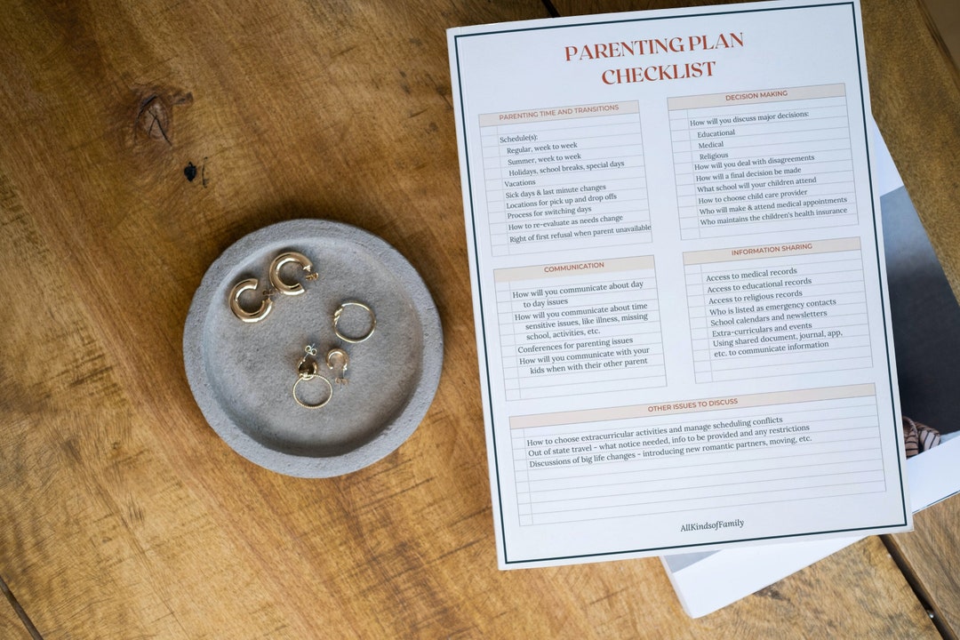 Parenting Plan Checklist - Etsy