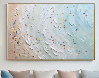 The Beach Joys Ocean Surfing Art Hand Painted Extra Large Heavy ...