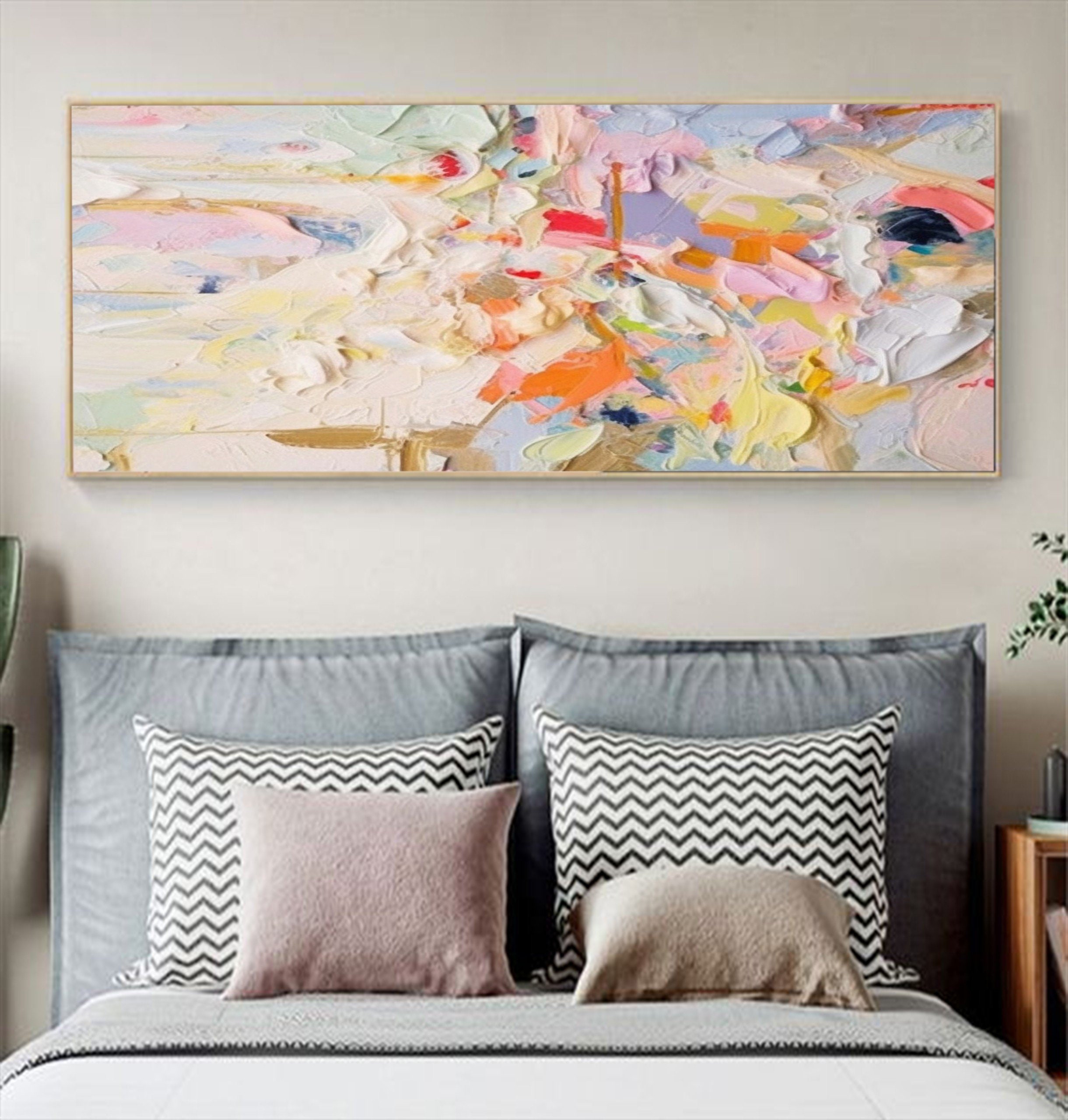 Large Colorful Abstract Painting Textured Abstract Painting Colorful ...