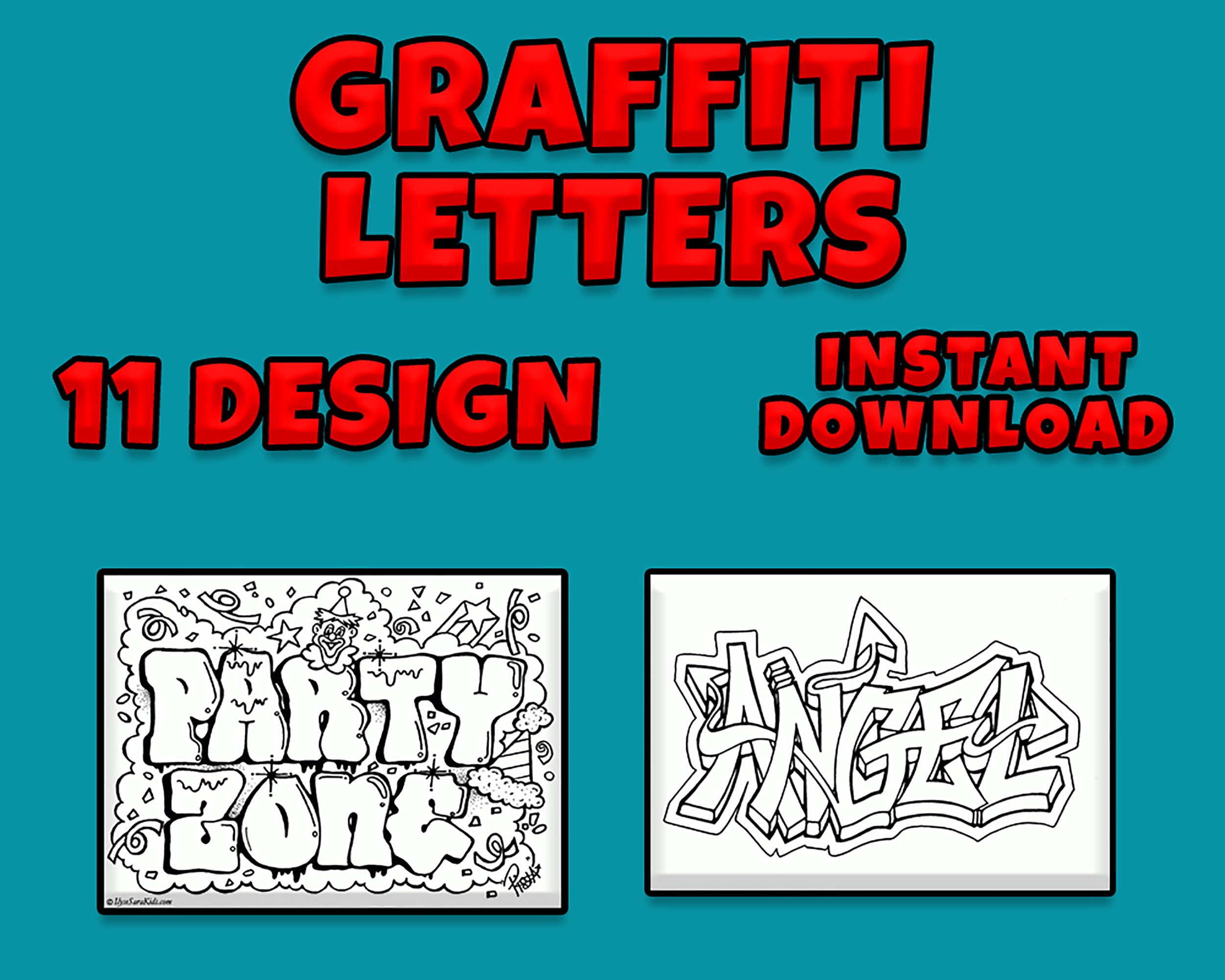 Coloring Pages Graffiti Letters