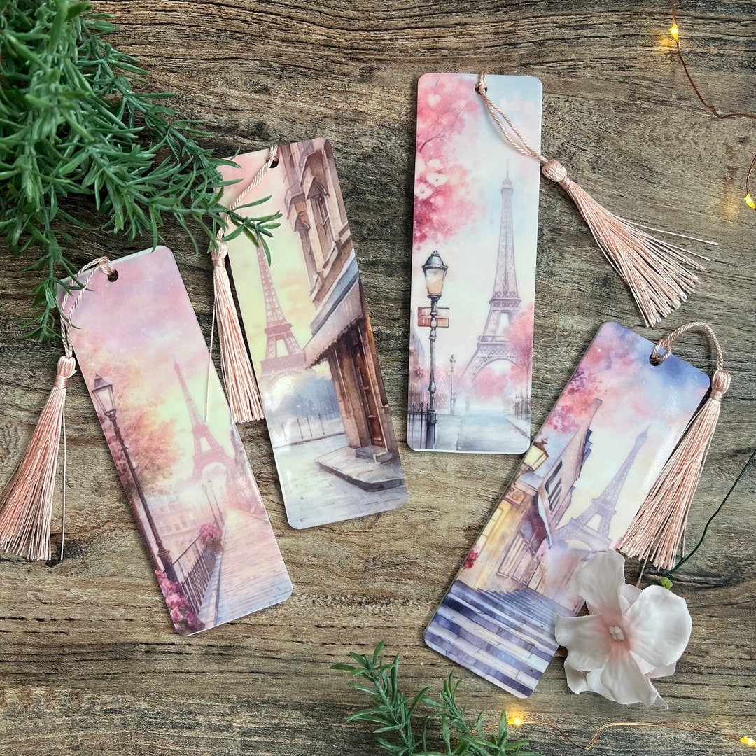 Paris Bookmark. Pretty Pink Bookmark. Eiffel Tower. Paris. Keepsake ...