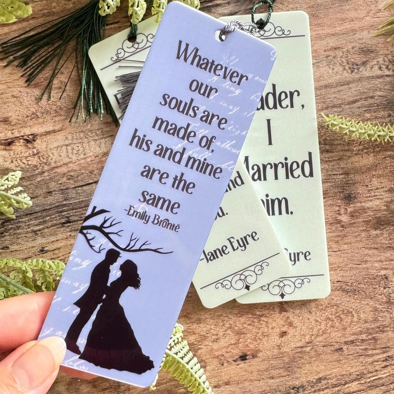 Brontë Bookmark. Jane Eyre. Wuthering Heights. Heathcliff and Cathy ...