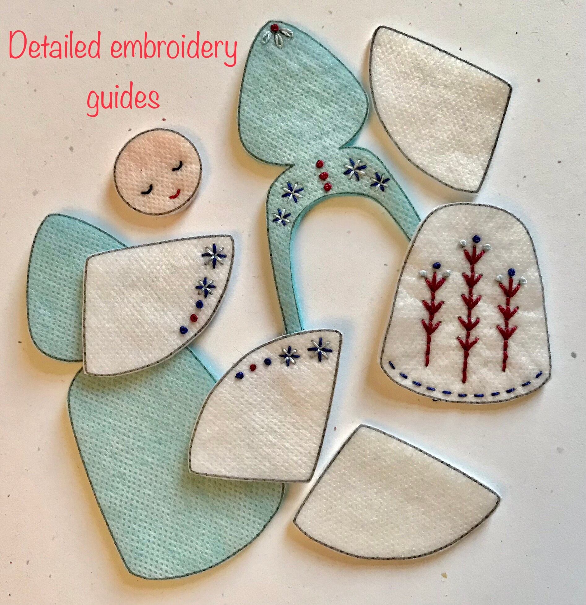 Christmas Angel PDF Pattern: Scandi and Folk Art Inspired Felt Sewing ...