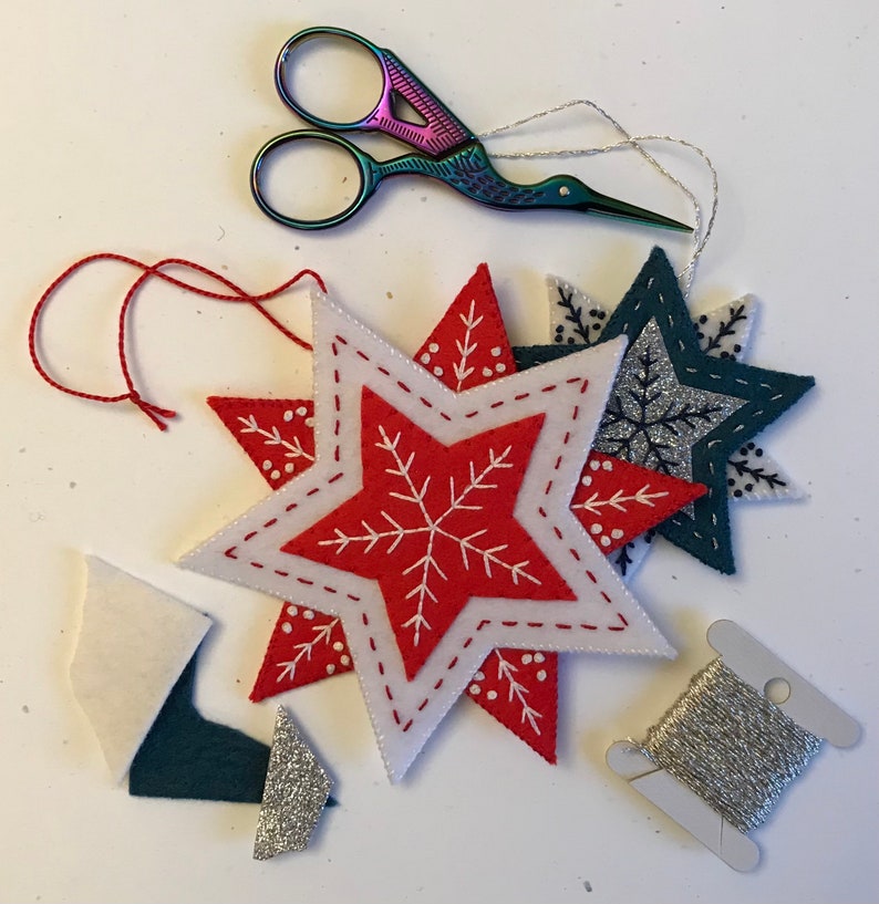 Christmas Star PDF Pattern: Scandi and Folk Art Inspired Felt - Etsy UK