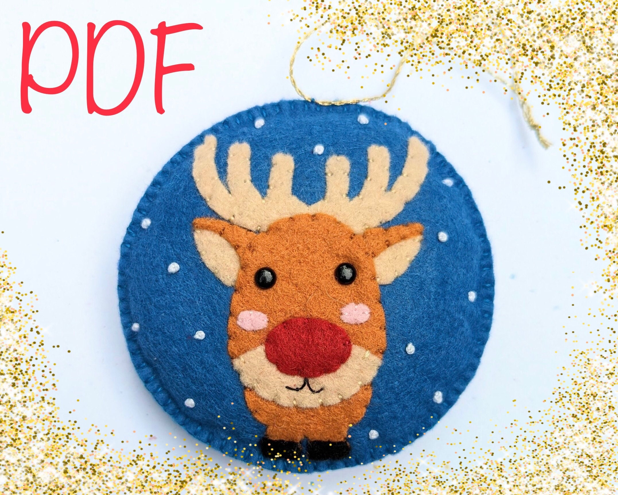 Rudolph the Red Nosed Reindeer PDF Pattern: Digital Sewing Tutorial for ...