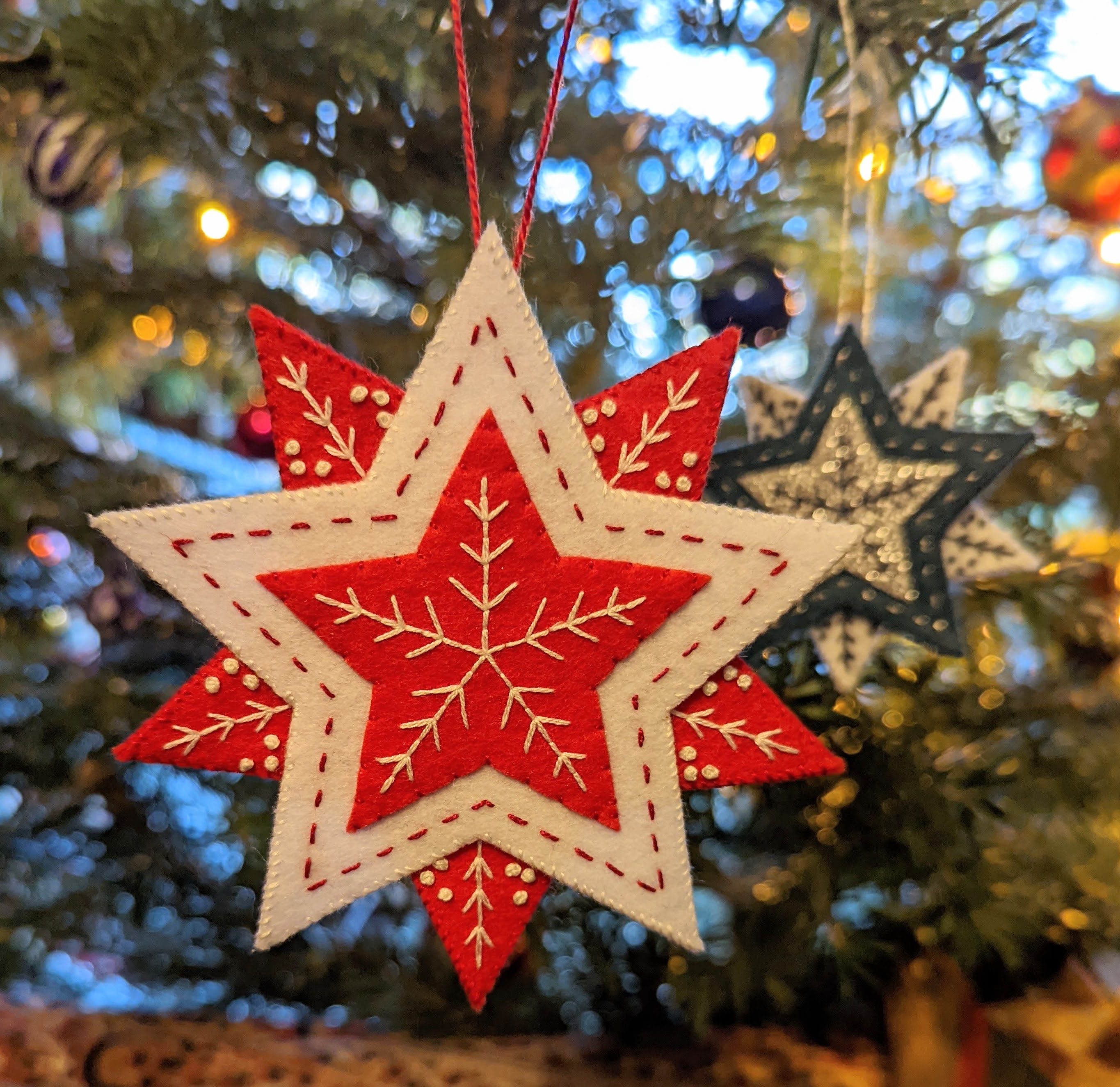 Christmas Star PDF Pattern: Scandi and Folk Art Inspired Felt - Etsy UK