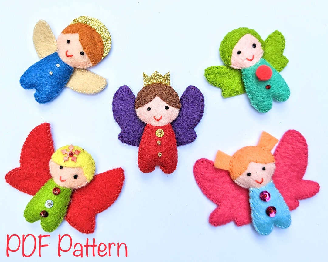 Five Cute Christmas Angels PDF Pattern: DIY Christmas Faeries Digital ...