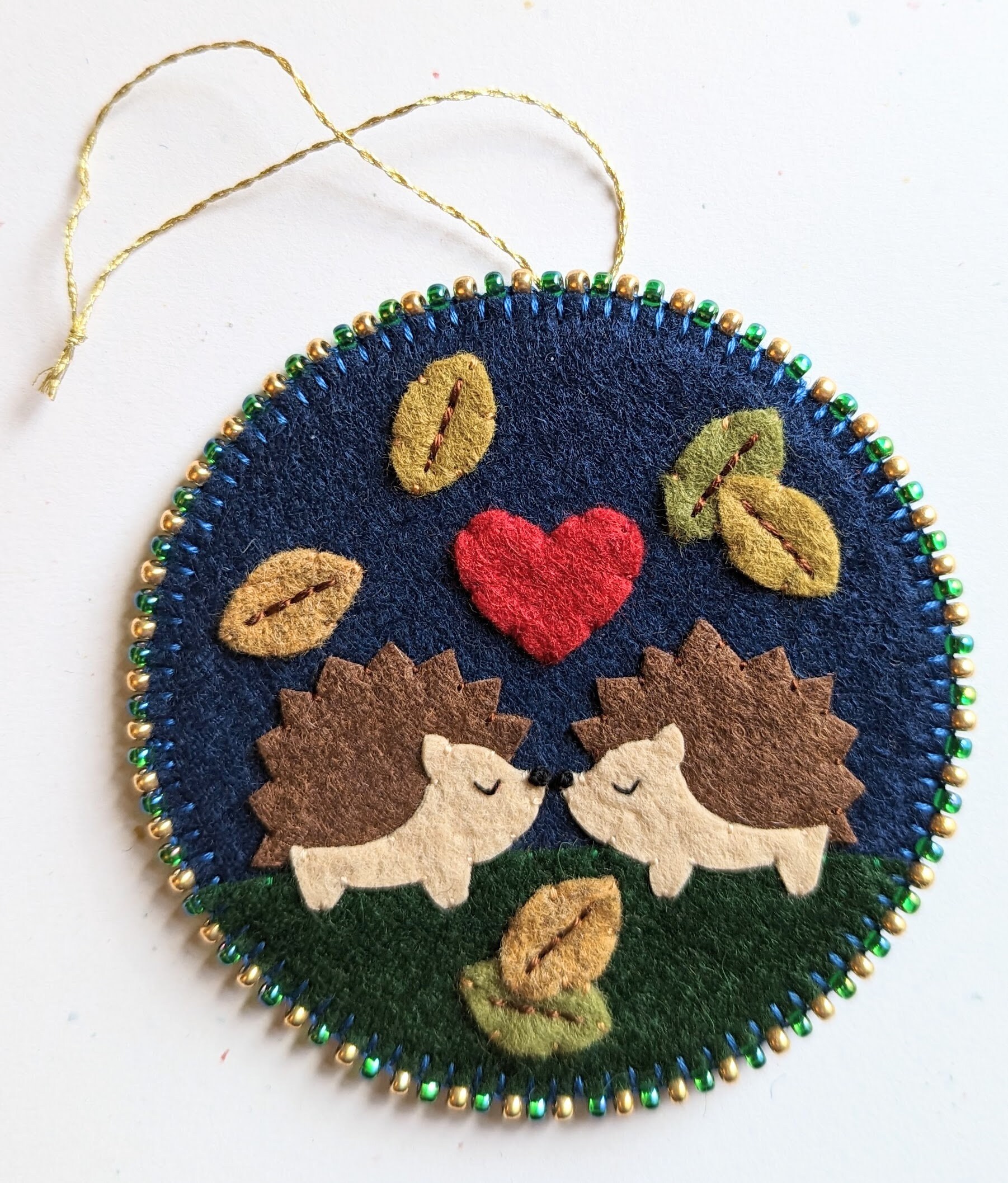 Autumn Hedgehogs PDF Sewing Pattern: DIY Felt Woodland Animal Hanging ...