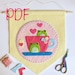 Cute Frog Banner PDF Pattern: Sew Your Own Kawaii Felt Banner of Frogs ...