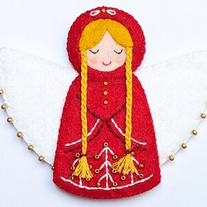 Cosy Christmas Angel PDF Pattern: Scandi and Folk Art Inspired Felt ...