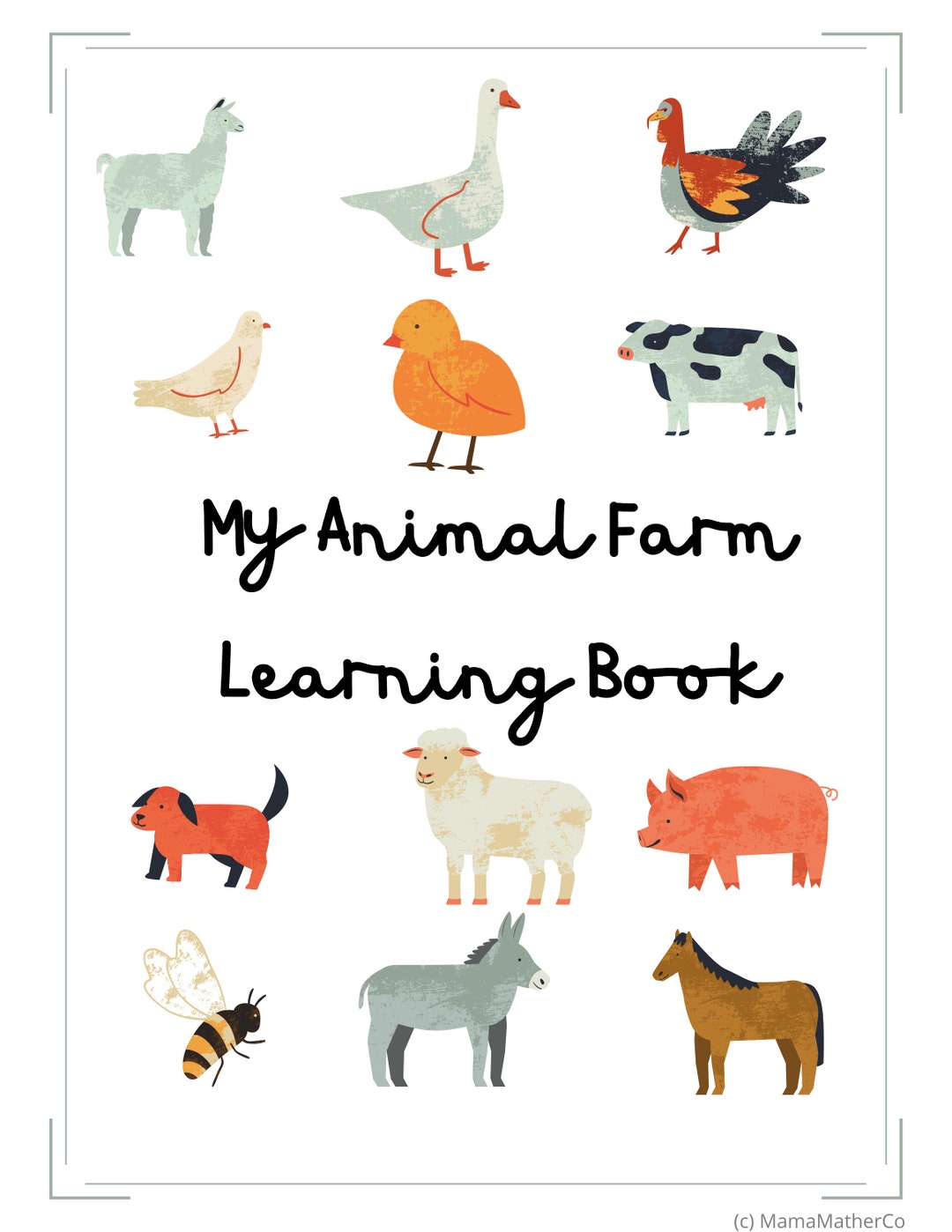 Farm Animal Busy Book, Toddler/preschool Busy Binder, Homeschool ...