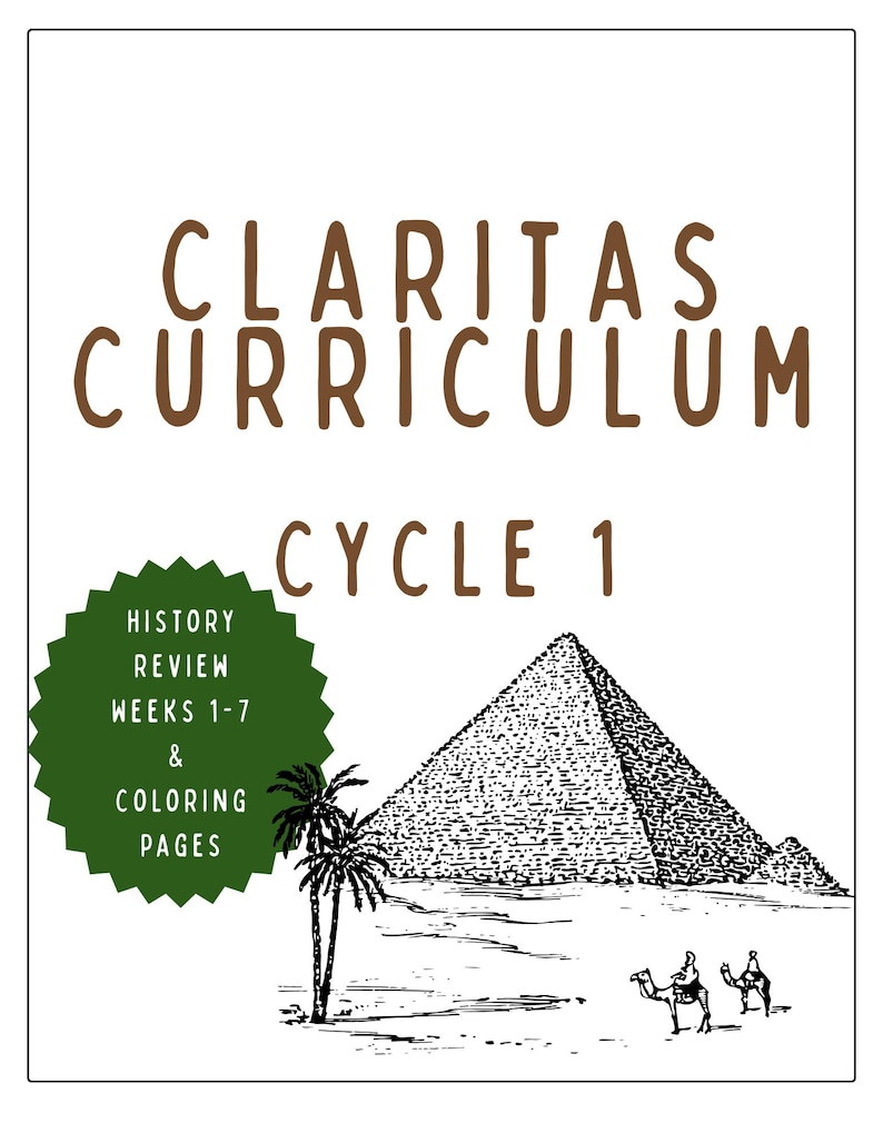 Claritas Curriculum Cycle 1 History Review Weeks 1-7 - Etsy