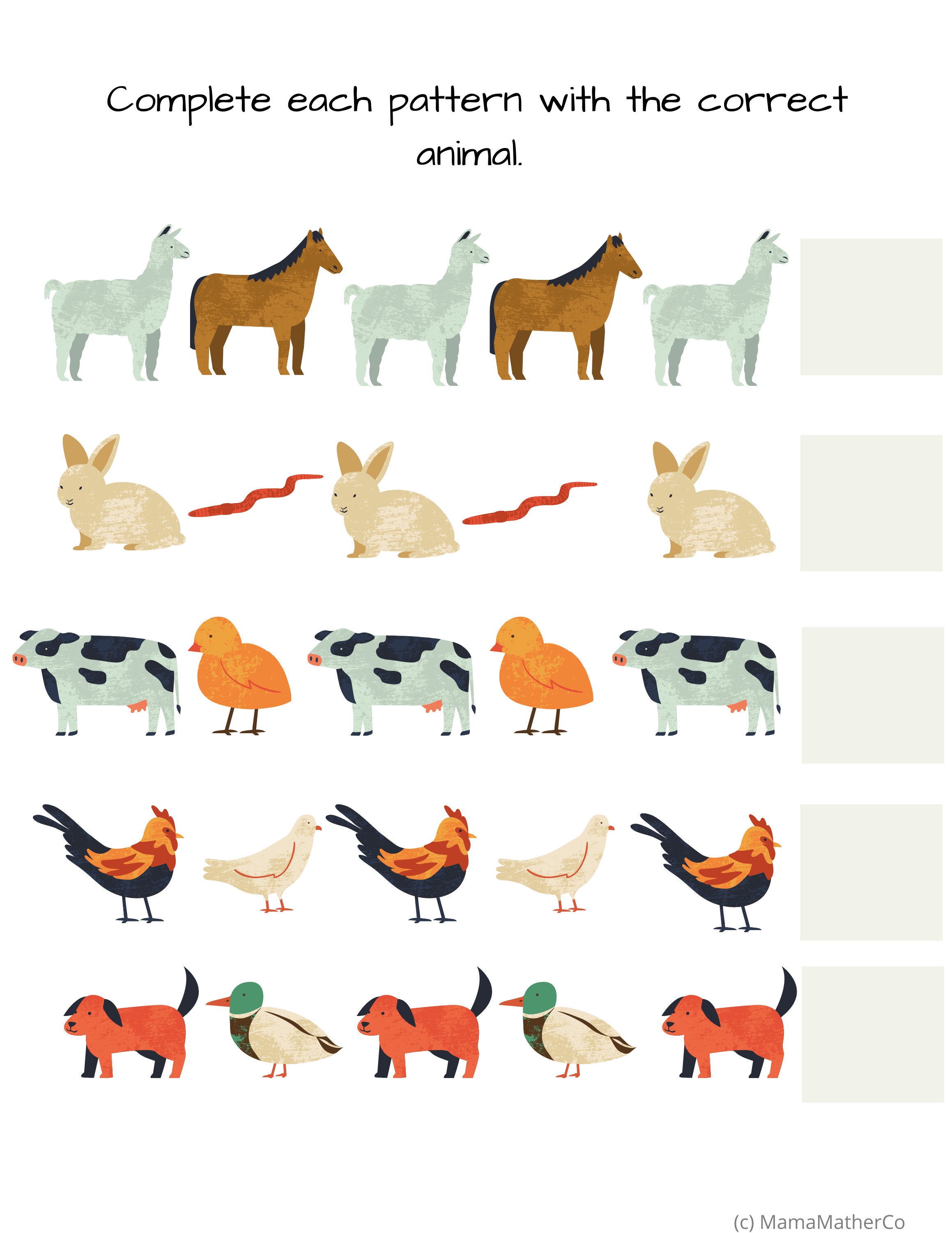 Farm Animal Busy Book, Toddler/preschool Busy Binder, Homeschool ...
