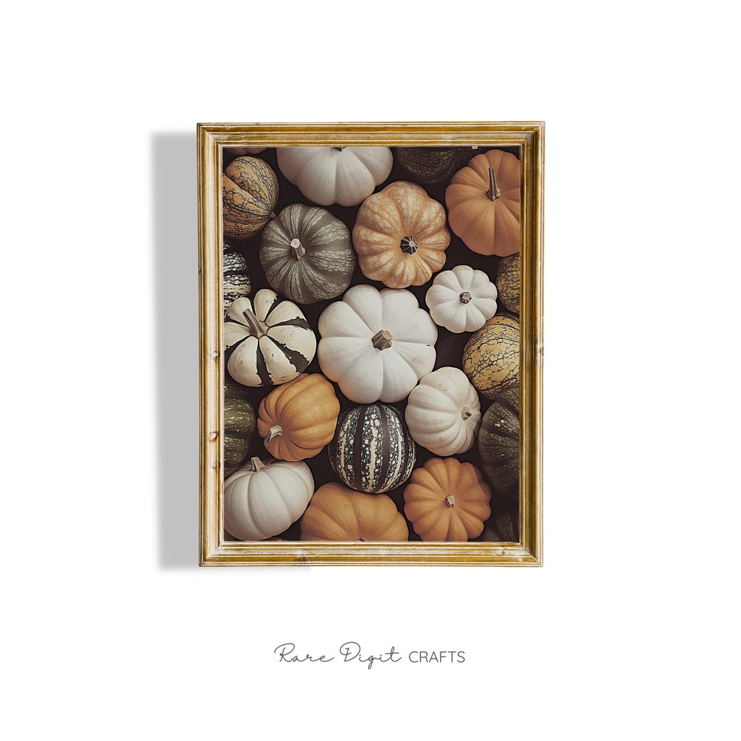 Printable Pumpkins Wall Art, Autumn Wall Art, Fall Decor Print ...