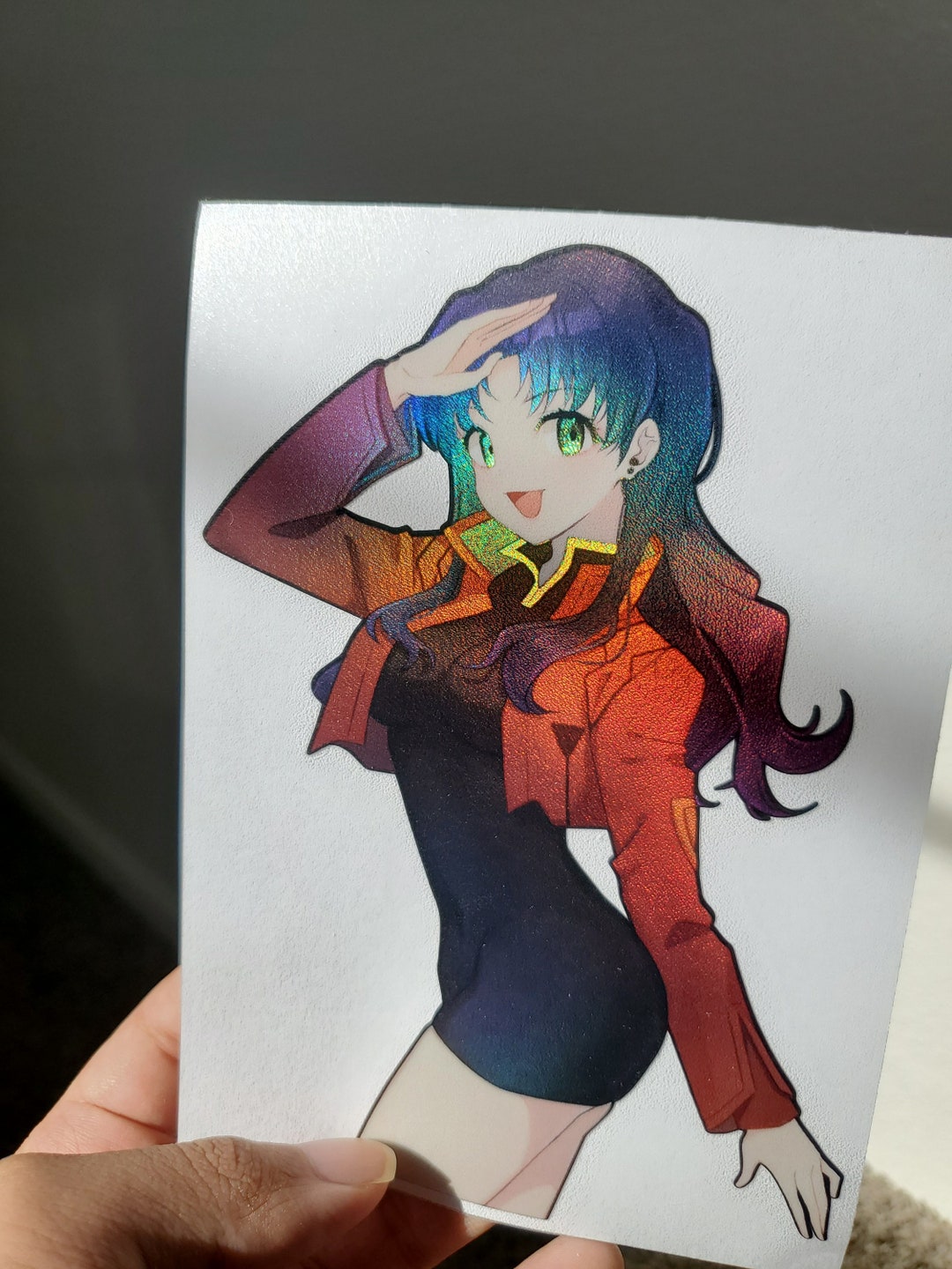 Misato Katsuragi Spot Holo NGE 6 Sticker - Etsy