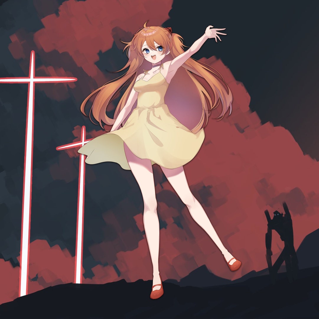 Asuka Soryu 6 Gloss-sticker Decal NGE Neon Genesis - Etsy