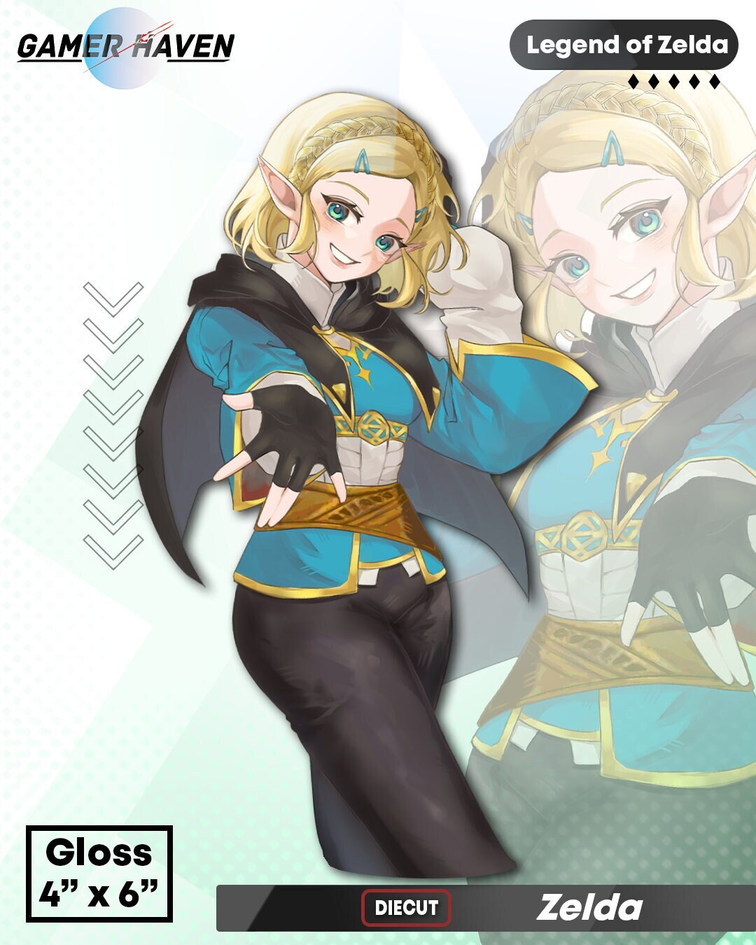 Princess Zelda the Legend of Zelda Sticker Decal 6" Gloss-finish TOTK ...