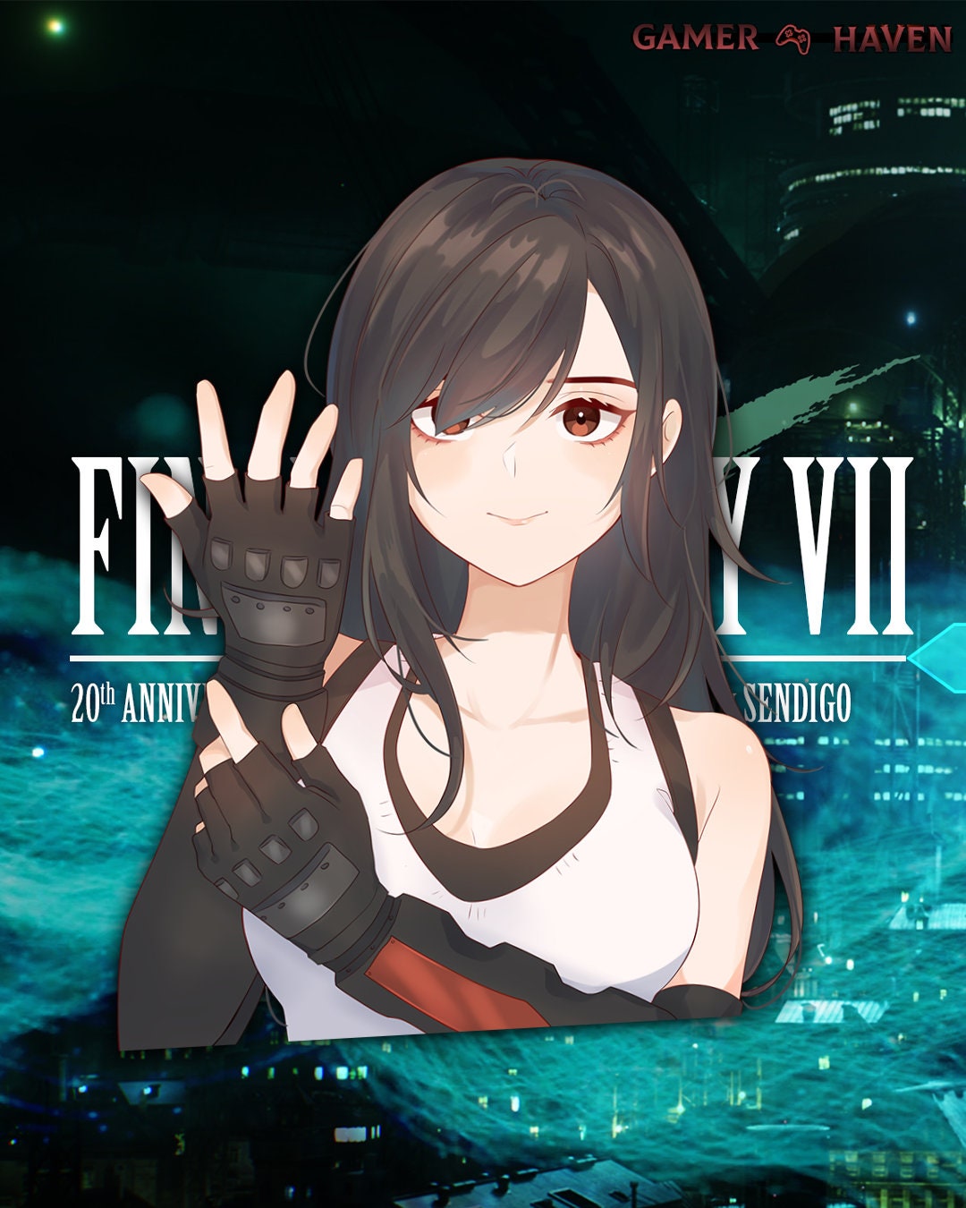 Tifa Final Fantasy 7 Sticker Gloss-finish 6 Inch | FF7 FFVII Gamer ...