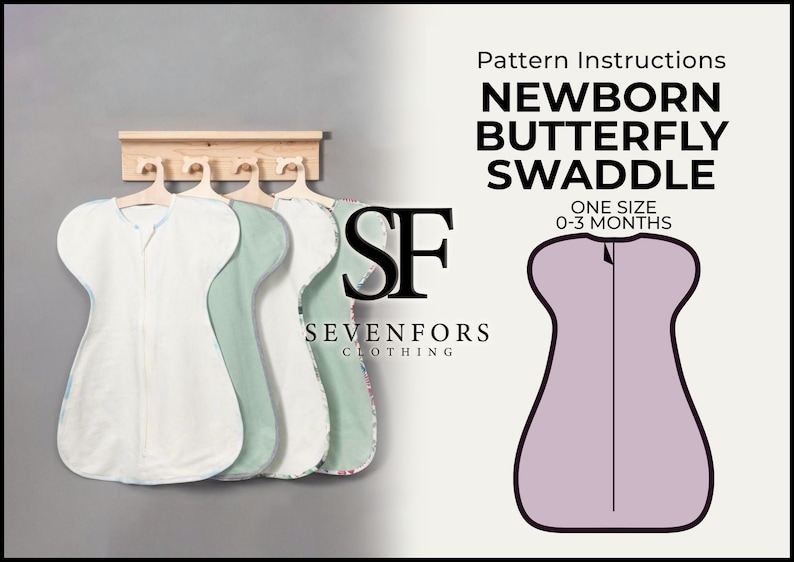 Newborn Swaddler PDF Pattern, Baby Butterfly Swaddler Sewing Pattern ...