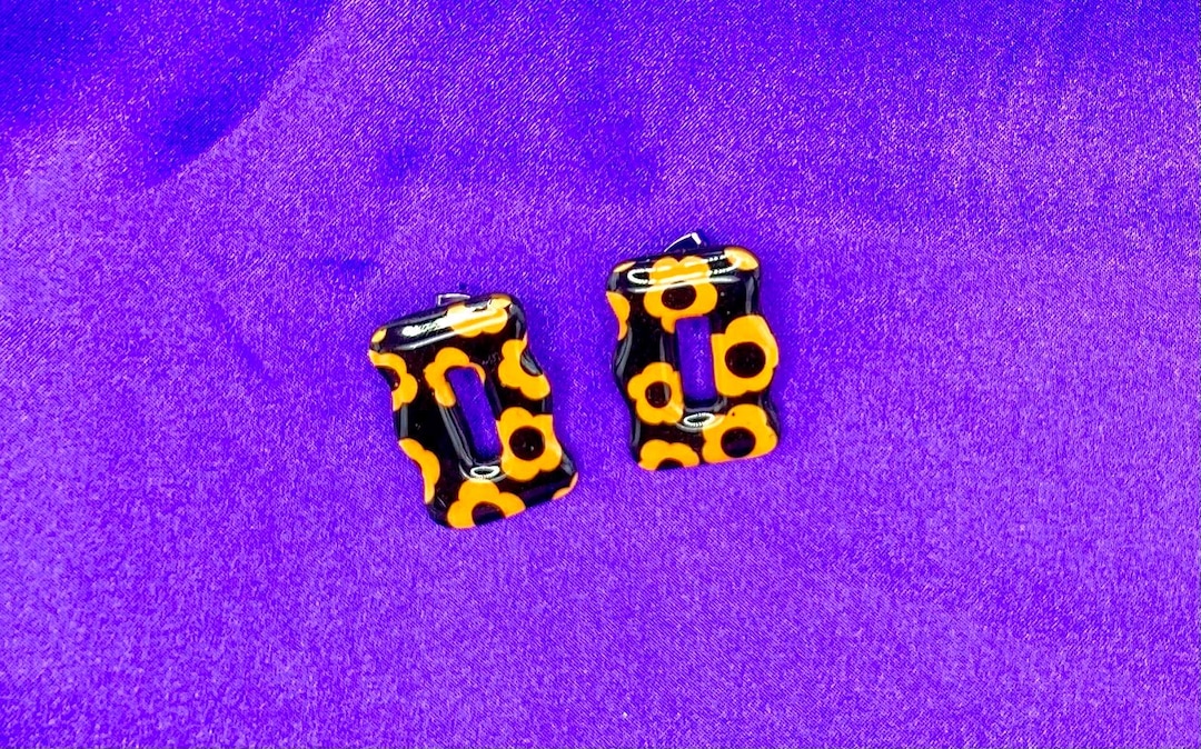 Black and Orange Squiggle Squares - Etsy
