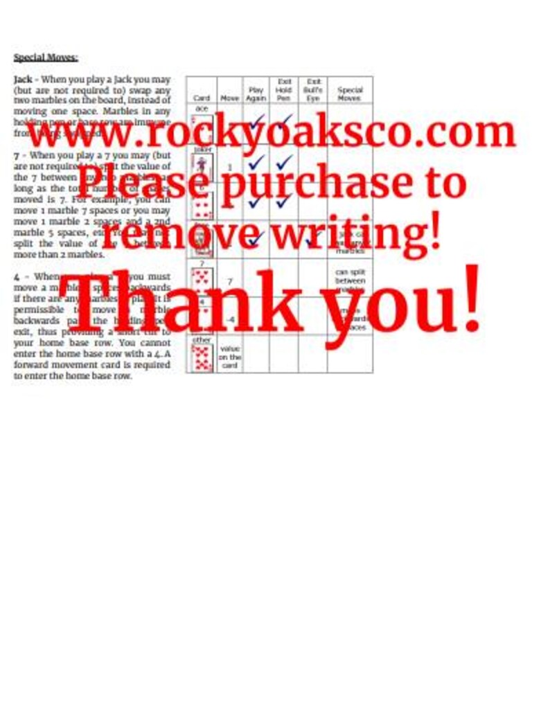 Fast Track Rules PDF - Etsy