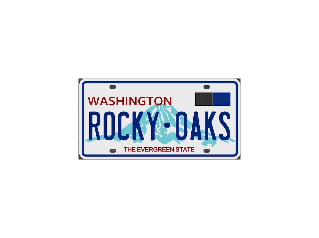 Washington License Plate 3D Print File - Etsy