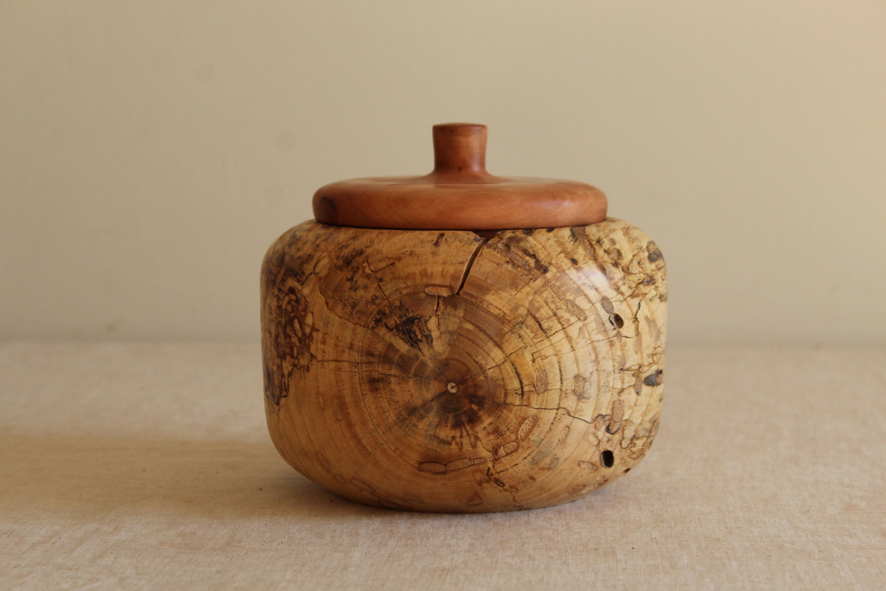 Spalted Jar With Dogwood Lid - Etsy