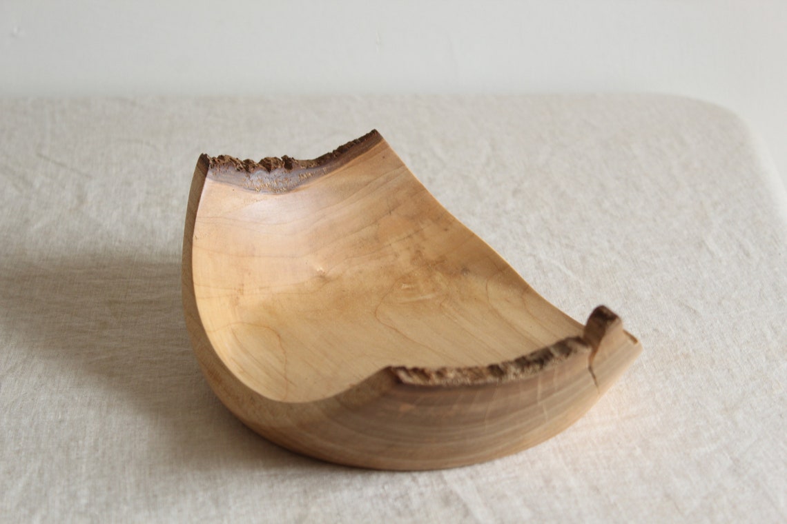 Maple Live Edge Dish - Etsy