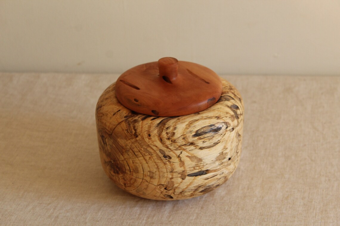 Spalted Jar With Dogwood Lid - Etsy