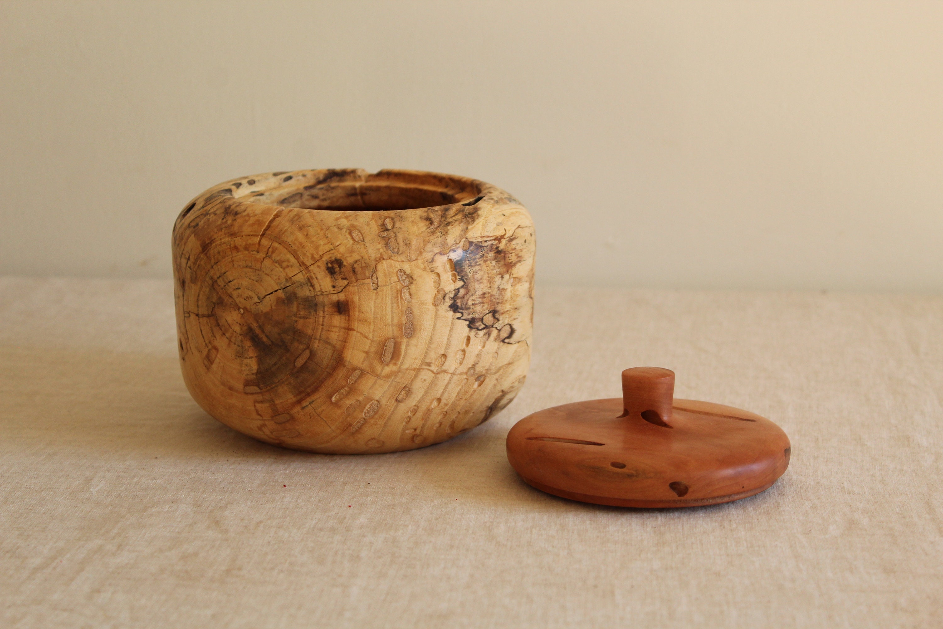 Spalted Jar With Dogwood Lid - Etsy