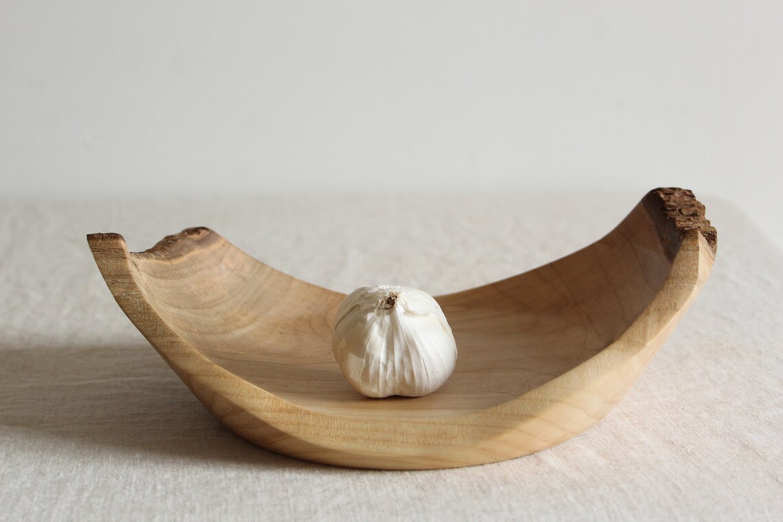 Maple Live Edge Dish - Etsy