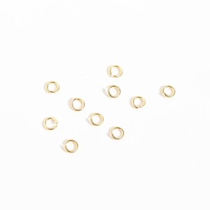 10 Pack - 10K Solid Gold Open Jump Rings for Jewelry Making | Permanent ...
