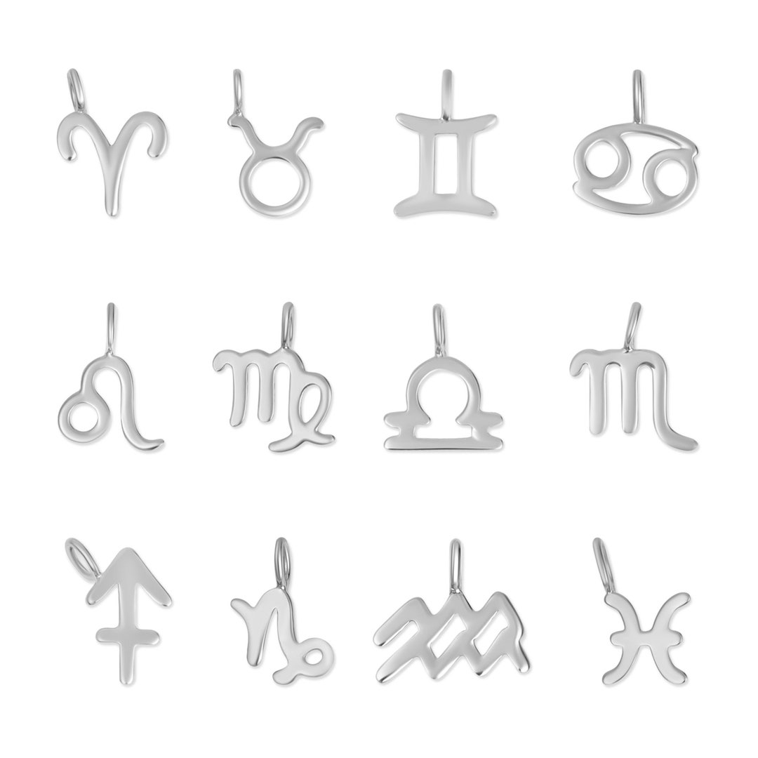 925 Sterling Silver Zodiac Charms for Permanent Jewelry | Dainty Silver ...