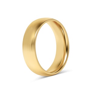 18K Gold Polished Ring Blank | Non-tarnish Blank Ring Band | Comfort ...
