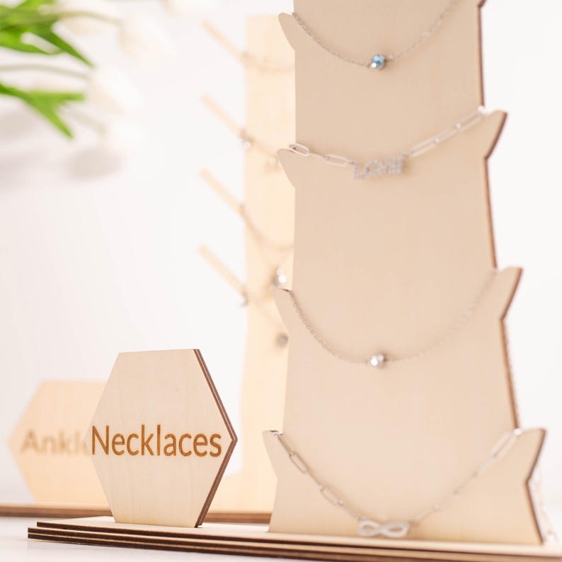 Necklace Standee Assembly Display - Jewelry Holder, Portable Necklace ...