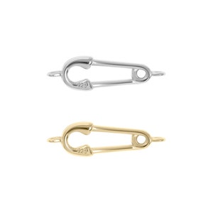 925 Sterling Silver Safety Pin Connector Charm for Permanent Jewelry ...