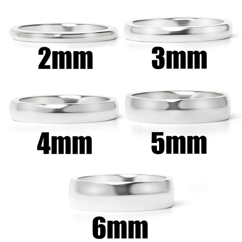 Highly Polished Rounded Stainless Steel Blank Ring Band Blank Rings for ...