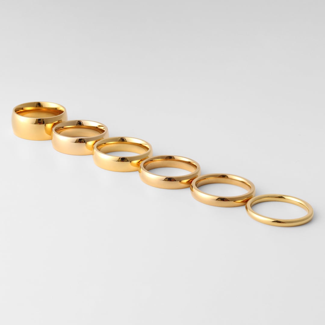 18K Gold Polished Ring Blank | Non-tarnish Blank Ring Band | Comfort ...
