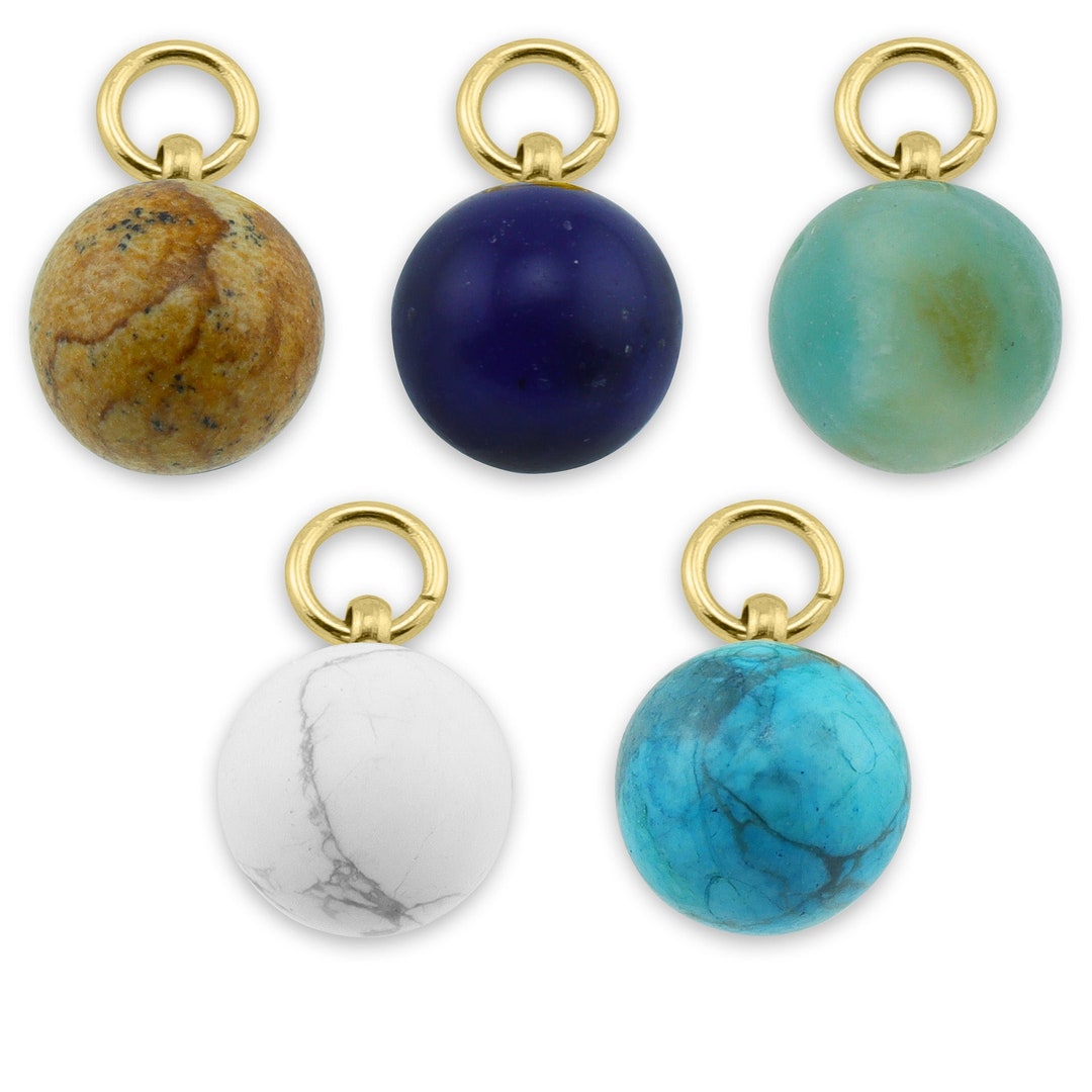 Semi Precious Natural Stone Charms - Etsy