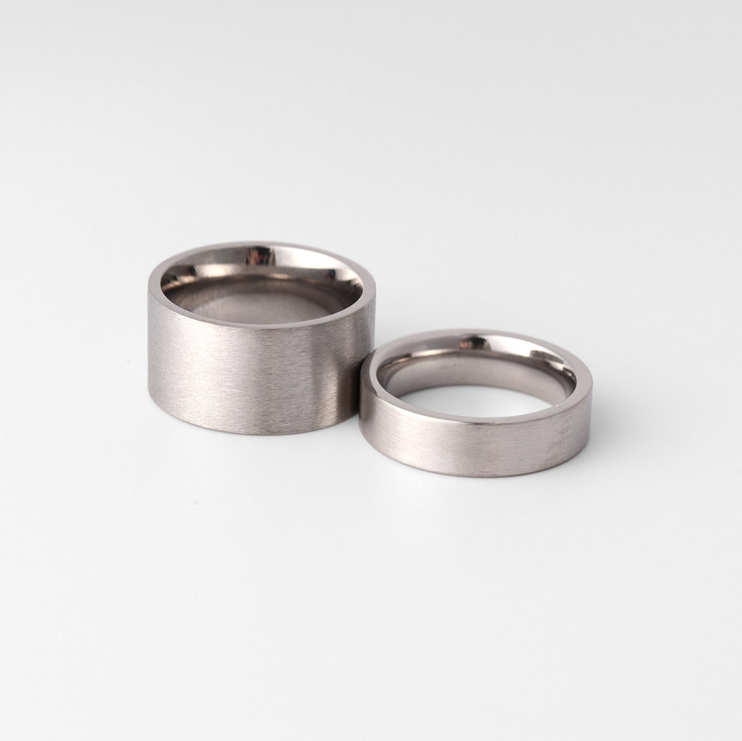 Brushed Flat Stainless Steel Ring Blank | Non-tarnish Ring Band ...