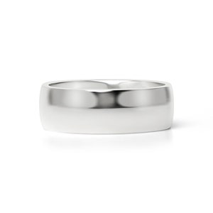 Highly Polished Rounded Stainless Steel Blank Ring Band | Blank Rings ...